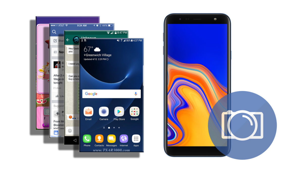How To Take A Screenshot on The Samsung Galaxy J4+ - Tsar3000