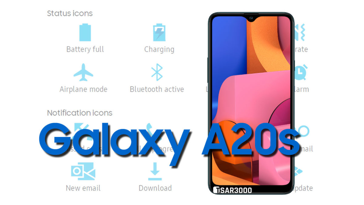 Samsung Galaxy A20s Status Bar and Notification Icons Meaning - Tsar3000