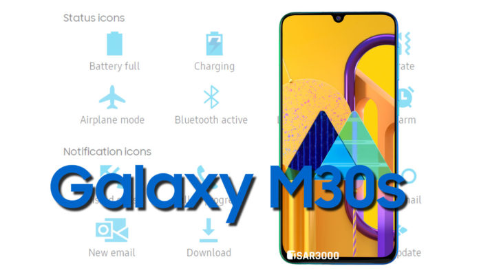 Samsung Galaxy M30s Status Bar and Notification Icons Meaning - Tsar3000