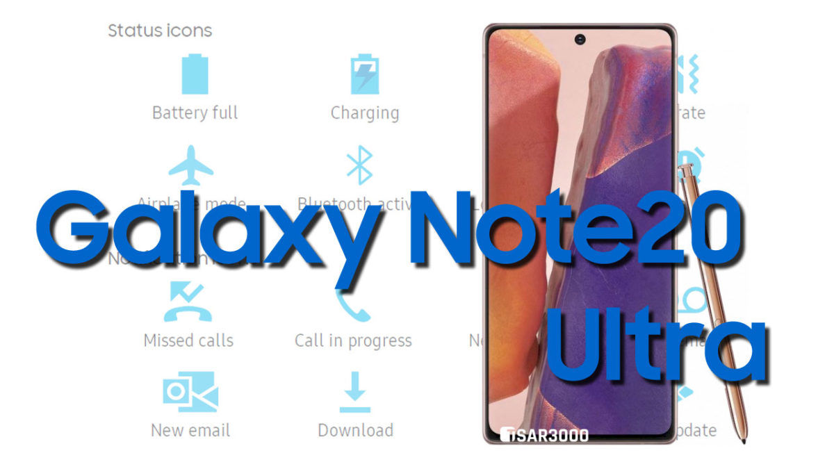 Samsung Galaxy Note20 Ultra Status Bar and Notification Icons Meaning ...