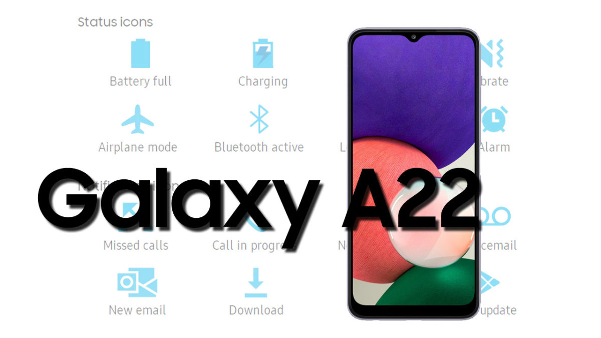 Samsung Galaxy A22 Status Bar and Notification Icons Meaning - Tsar3000