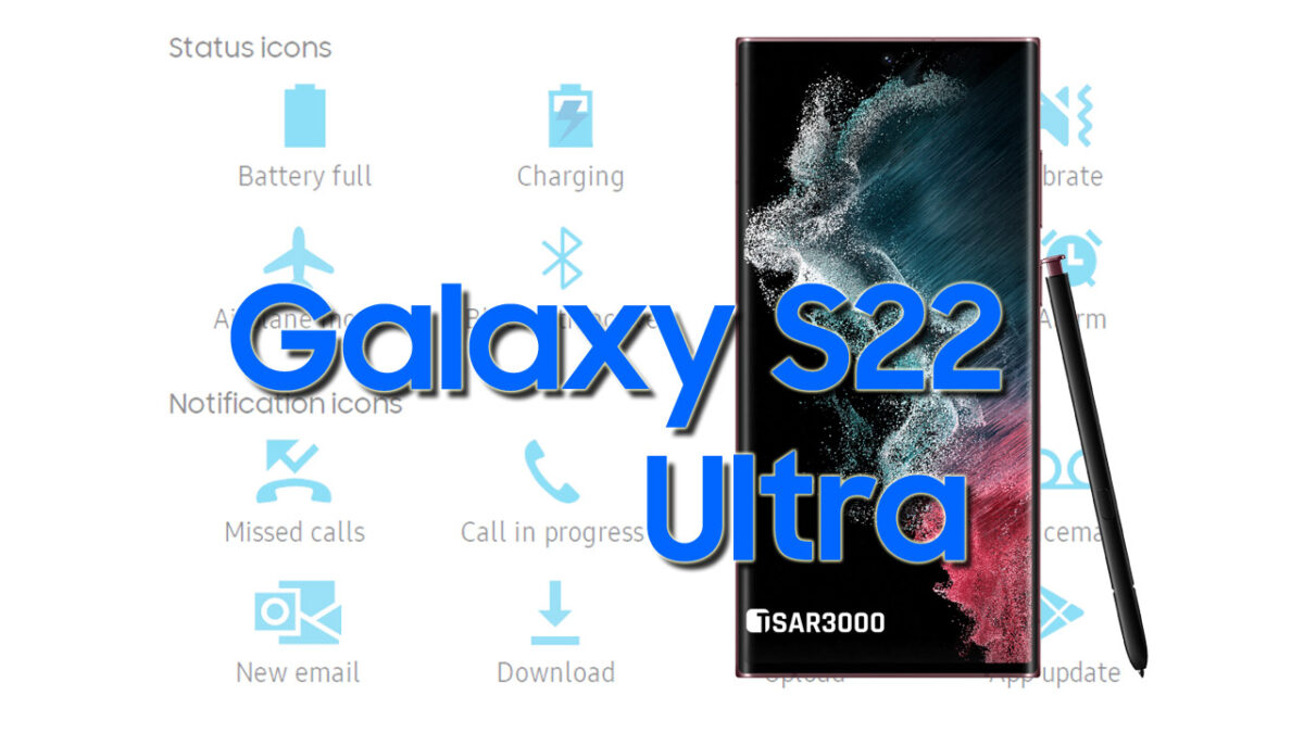 Samsung Galaxy S22 Ultra Status Bar and Notification Icons Meaning ...
