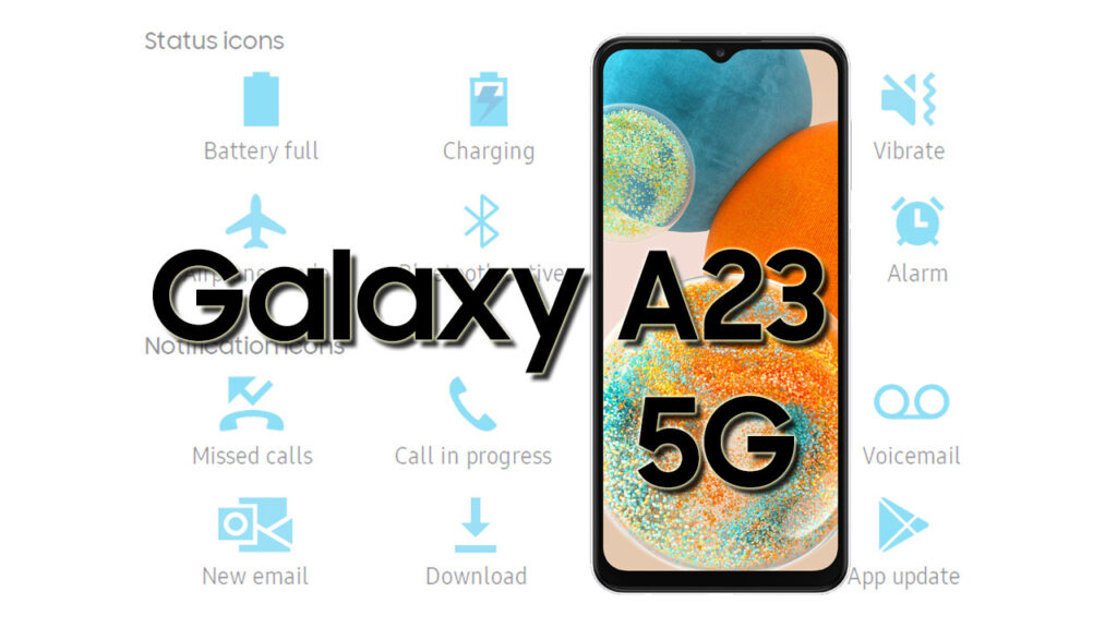 Samsung Galaxy A23 5G Status Bar and Notification Icons Meaning - Tsar3000