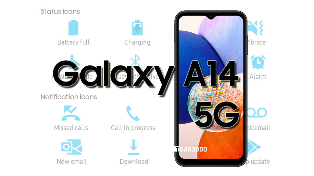 Samsung Galaxy A14 5G Status Bar and Notification Icons Meaning - Tsar3000