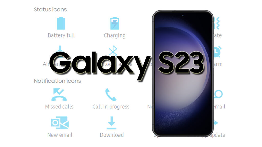 Samsung Galaxy S23 Status Bar and Notification Icons Meaning - Tsar3000
