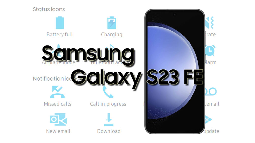Samsung Galaxy S23 FE 5G Status Bar and Notification Icons Meaning ...