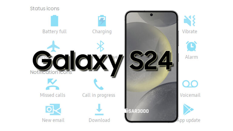 Samsung Galaxy S24 Status Bar and Notification Icons Meaning - Tsar3000