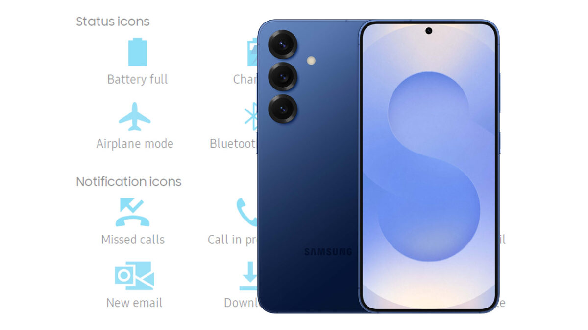 Samsung Galaxy S25 Status Bar and Notification Icons Meaning - Tsar3000